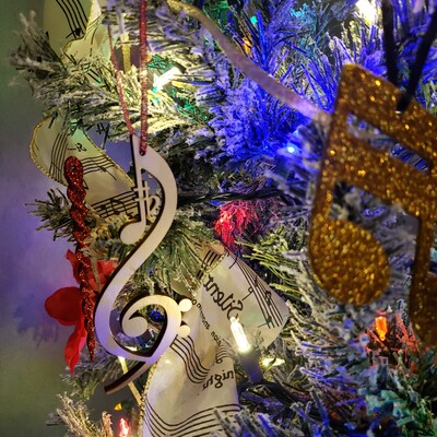 Musical Ornament, Music Note Ornament, Music Lover Ornament, Music ...