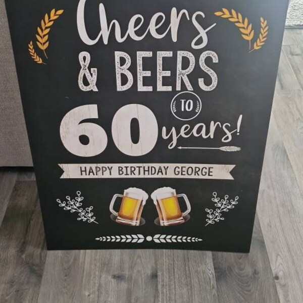 Retro Birthday Party Photobooth Frame and Matching Party Sign, Editable ...