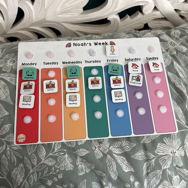 Kids Routine Visual Timetable, Now and Next Board, Morning Tasks for ...