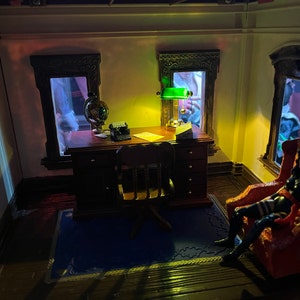 1:48 1/4 Quarter Scale Kitchen Unit W/ Shelves Sink Dollhouse Miniature ...