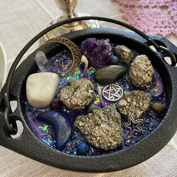 Cosmic Witch Large Cauldron Candle - Etsy