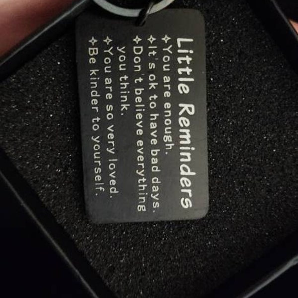 Little Reminders Keychain, Mental Health Gift, You Are Enough ...