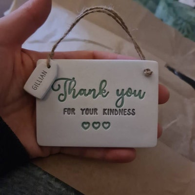 Kindness Thank You Keepsake Gift Personalised Thanks for - Etsy UK