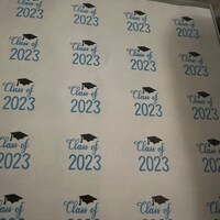 Graduation Class of 2024 Monogram Return Address Labels White - Etsy