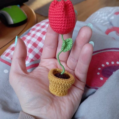5in1 PDF File Mini Crochet Flower Pot, Crochet Flowers Pot Pattern ...
