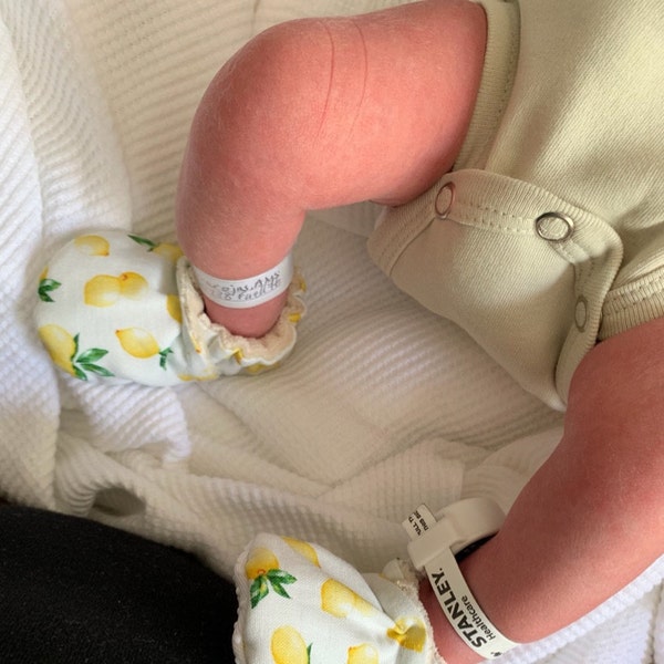 Lemon Baby Booties, Lemon Baby Moccasins, Lemon Baby Gift, Baby Shower ...
