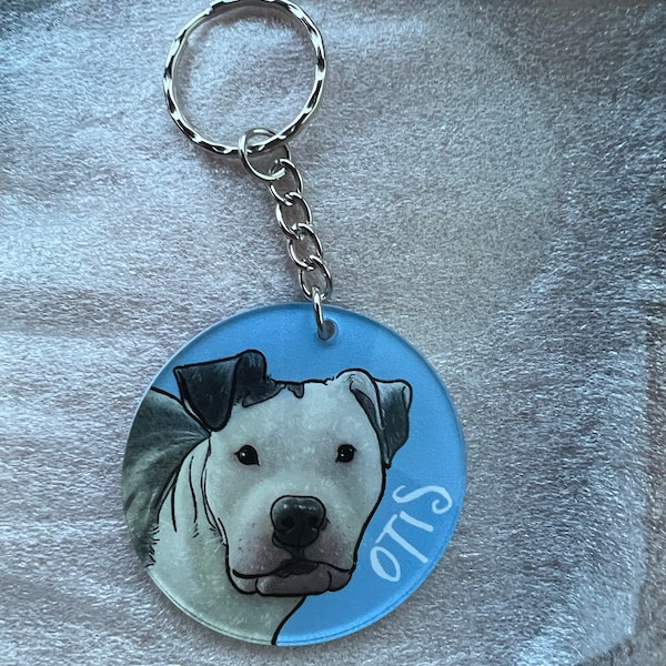 Custom Pet Acrylic Keychain, Dog Photo, Personalized Dog Keychain ...