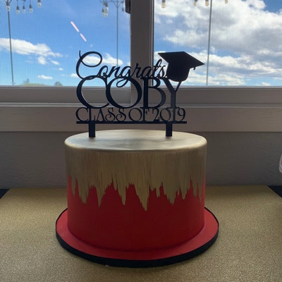 Congrats Class Cake Topper, Graduation Cake Topper, Custom Graduation ...
