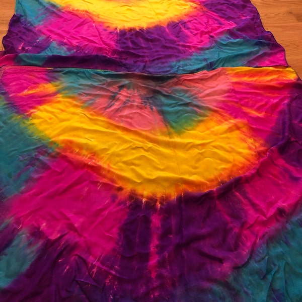 Weighted Flags UV Glow Hand Dyed Silk Spin Flags Made to Order. Perfect ...