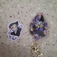 Jevil Deltarune Glitter Keychain Acrylic Epoxy Charm 2.5in. - Etsy