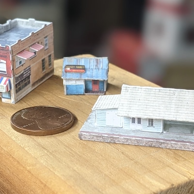 Paper Model Cardstock Building Multi Purpose Main Street Building ...