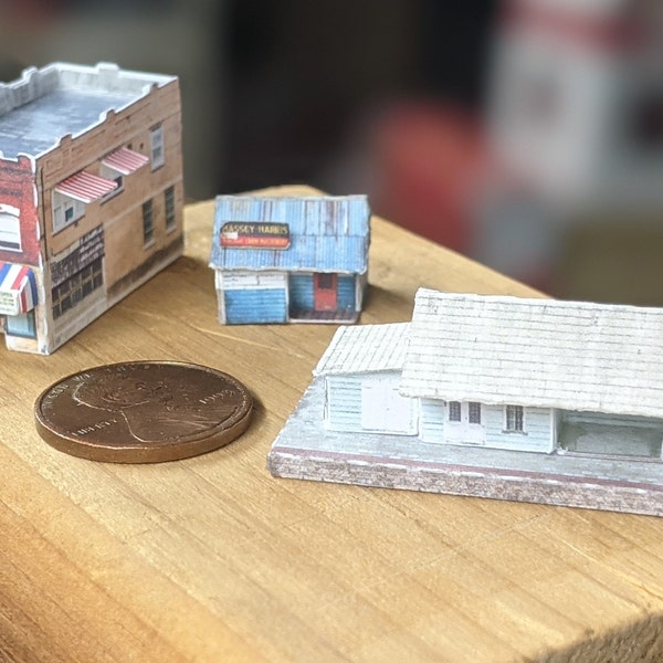 Paper Model Cardstock Building Multi Purpose Main Street Building ...