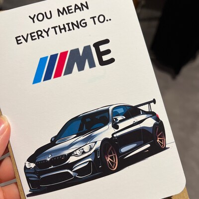 Personalised Registration Plate BMW Birthday Card Customised BMW ...