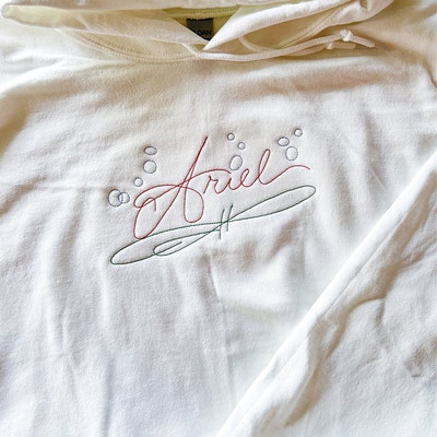 The Little Mermaid Ariel Signature Autograph DIGITAL Embroidery Machine ...