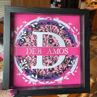 3D Split Monogram A-Z Shadow Box, Custom Name, Alphabet Family Name SVG ...