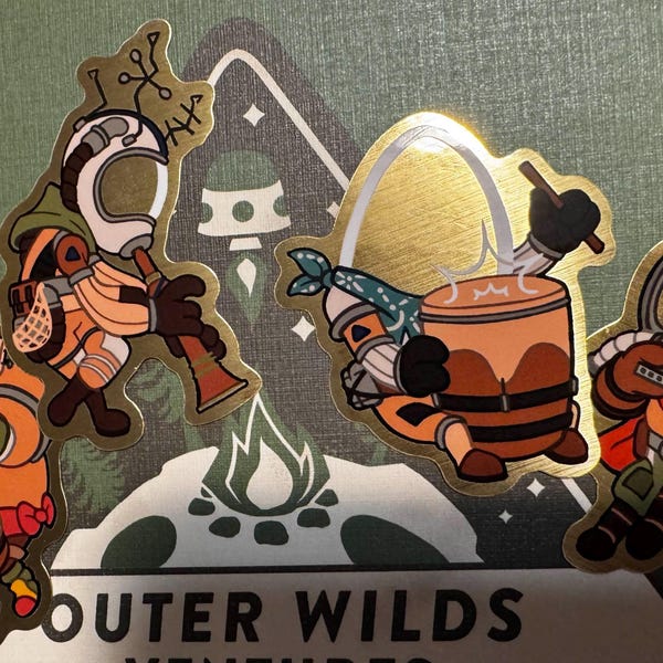 Outer Wilds Travelers Sticker Set Brushed Gold - Etsy