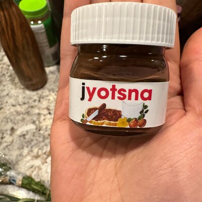 Personalized Nutella Jars Nutella Favors Tiered Tray Decor Bridal ...