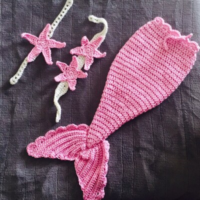 Digital Pattern PDF, Crochet Baby Mermaid Pattern, Baby Mermaid Outfit ...