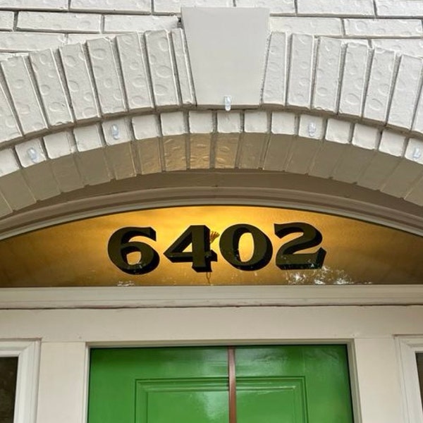 Transom Address Numbers Color Options House Home Building Office Glass ...