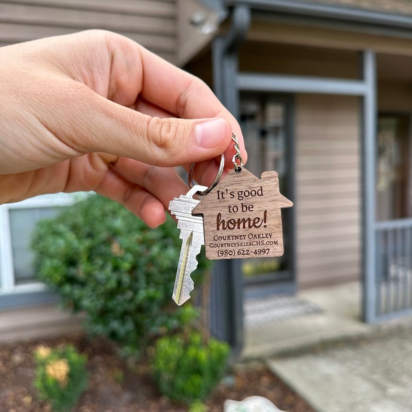 Bulk Branded Realtor Keychains - Closing Keychain - Open House ...