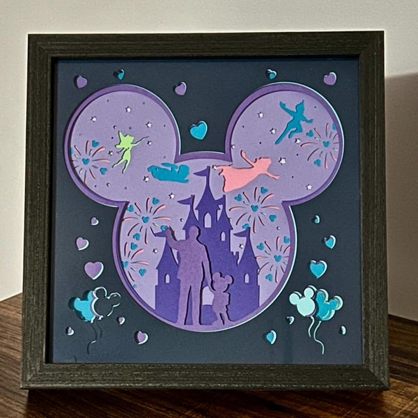 Stitch 2 - Paper Cut Light Box Template Files, Shadow Box, 3D Papercut ...