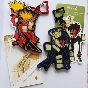 Trigun Maximum : Vash , Wolfwood & Knives Acrylic Keychain - Etsy
