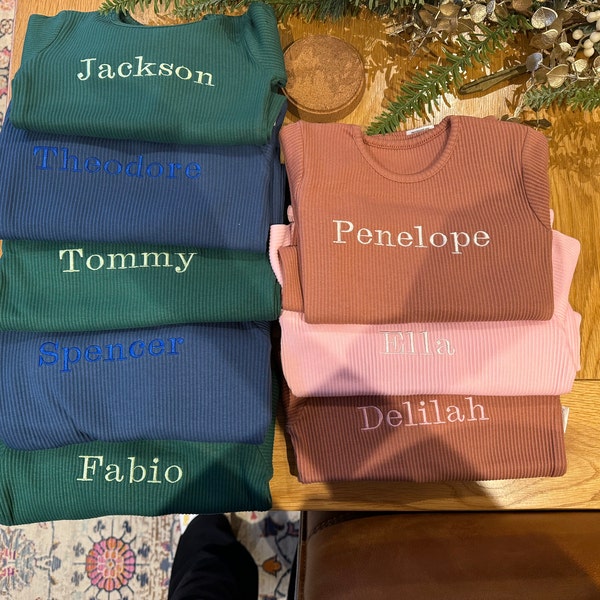 PERSONALISED Initials or Name Lounge Set Baby Toddler Loungewear Name ...