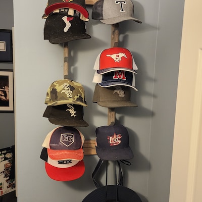 20 Cap Solid Oak Rack Made to Order Free Shipping USA - Etsy