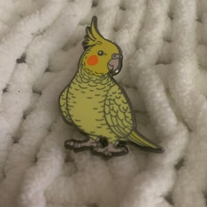 Lefty the Quaker Parrot Hard Enamel Pin Lapel Pin Bird Pin Monk ...