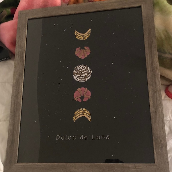 Dulce De Luna | Original Pan Dulce Moon Phase Print | Boho Wall Decor ...