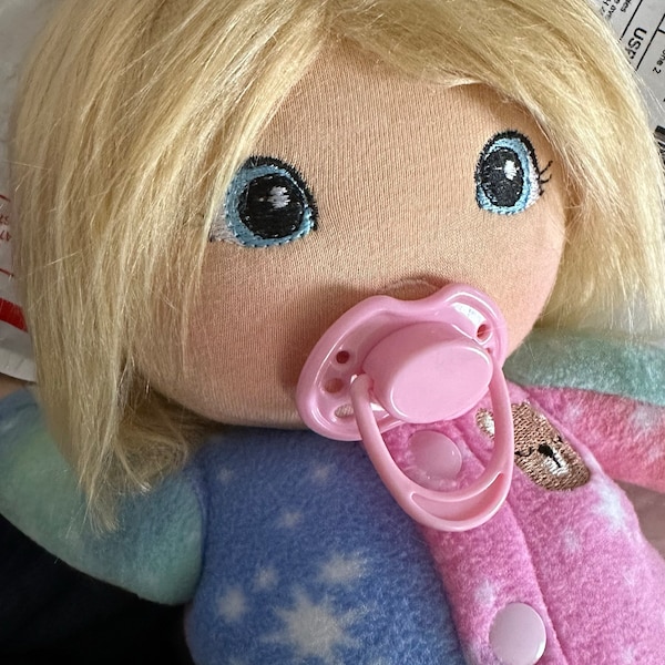 Swaddle Baby, Easter Baby Doll - Blonde Blue Eye Baby Doll - OOAK Baby ...