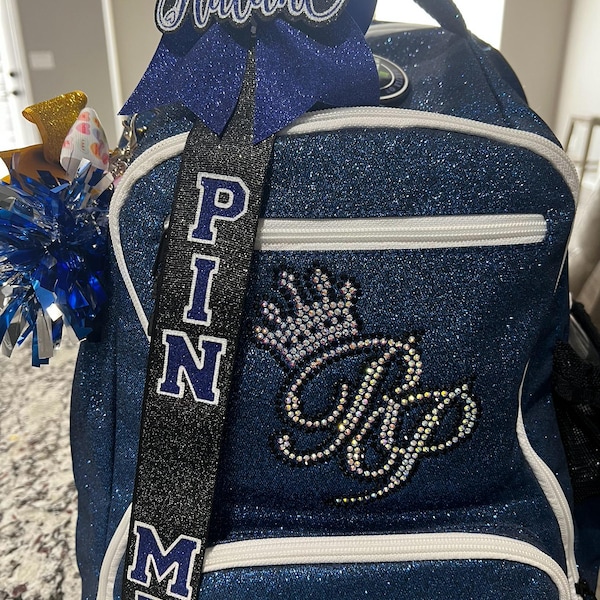 Royal Blue Rhinestone Mini Cheer Bow Keychain - Etsy