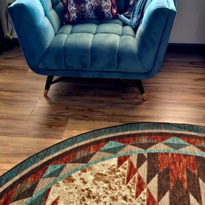 Western Cowhide Print Area Rug Faux Cow Hide Accent Rug Southwestern ...