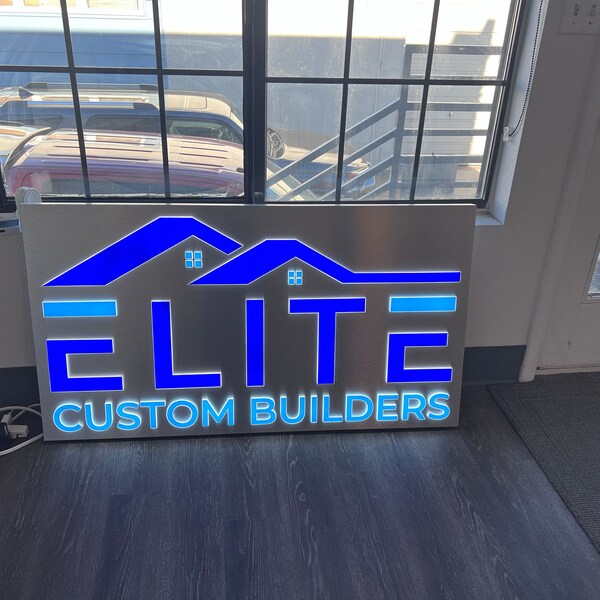 3D Custom Office Sign Led Backlit Halo Light , Back Lit Sign for ...