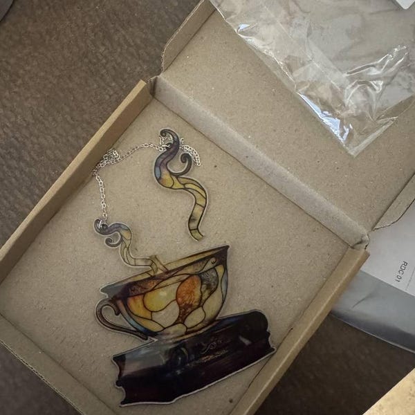 Autumn Leaves and Cozy Icons Acrylic Suncatcher/ Ornament - Faux ...