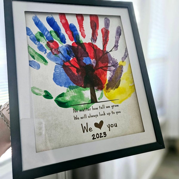 Handprint Tree / Handprint Art Craft / No Matter How Tall We Grow ...