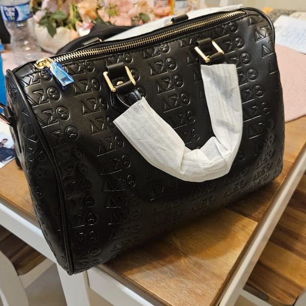 Delta Sigma Theta Embossed Speedy Bag: Elegant Handbag - Etsy