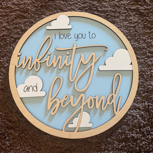 10" Toy Story Inspired Nursery Sign // Disney Nursery // Infinity ...