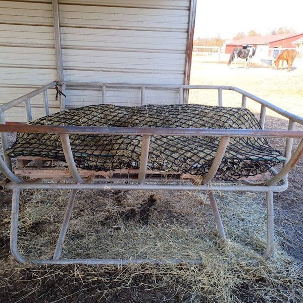 Slow Feed Hay Net for Over Your Hay Basket, Easy Fill. Soft Woven ...