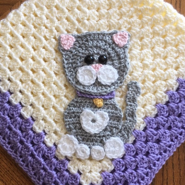 Crochet Pattern - INSTANT PDF DOWNLOAD - Pattern - Applique - Kitty ...