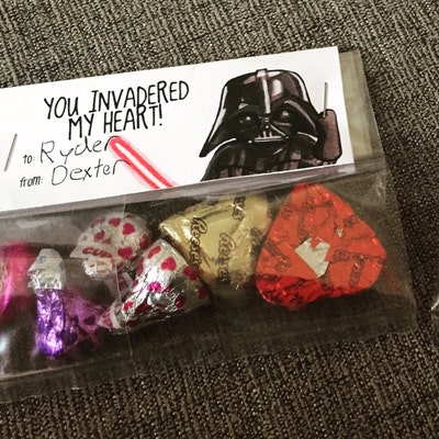INSTANT DOWNLOAD Star Wars Valentine Treat Bag Topper, 12pc PRINTABLE ...