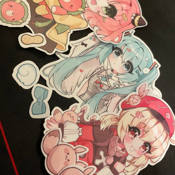 Angel Miku Waterproof Vinyl Sticker Pack - Kawaii Anime Girl Laminated ...
