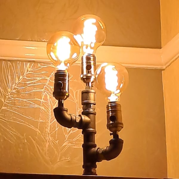 Steam Punk Wall Art Lighting Steampunk Farmhouse Decor Pipe Work Wall ...