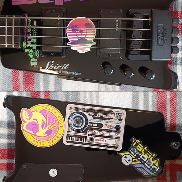 Universe Boarding Pass Holographic Vinyl Decal Cyberpunk Laptop Sticker ...