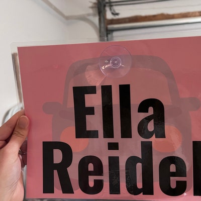 Personalized Car Rider Windshield Sign With Suction Cup - Etsy