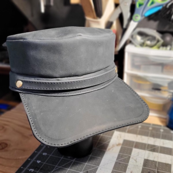 Flat Cap Pattern | Leather Pattern | PDF Leather Pattern | Leather Hat ...