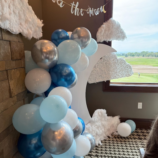 Moon Backdrop Moon Cutout Decorations, Outerspace Themed Birthday Moon ...