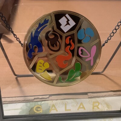Galar Pokemon Sword and Shield Gym Badge in Gold and Silver Medal Form ...