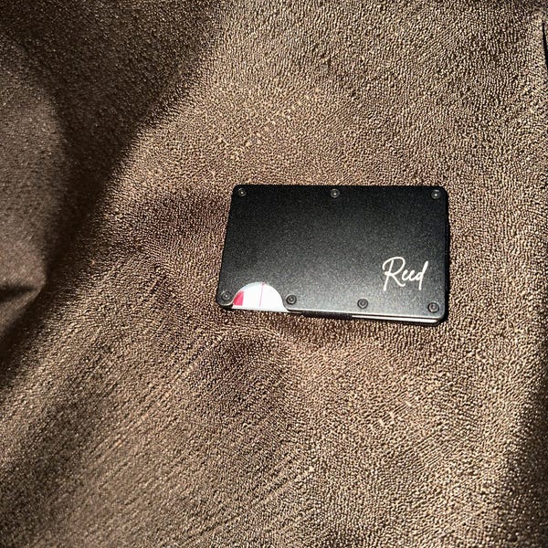 Custom Engraved Slim Metal Wallet With RFID Protection for Men Father's ...
