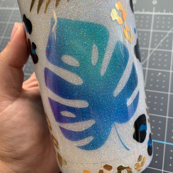 Iridescent Tropical Leaves Clipart, Rainbow Foil Tropical Leaf PNG Clip ...